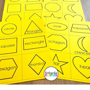 2D Shapes Flash Cards | 2-D Shapes Flashcards | Kindergarten Math ...