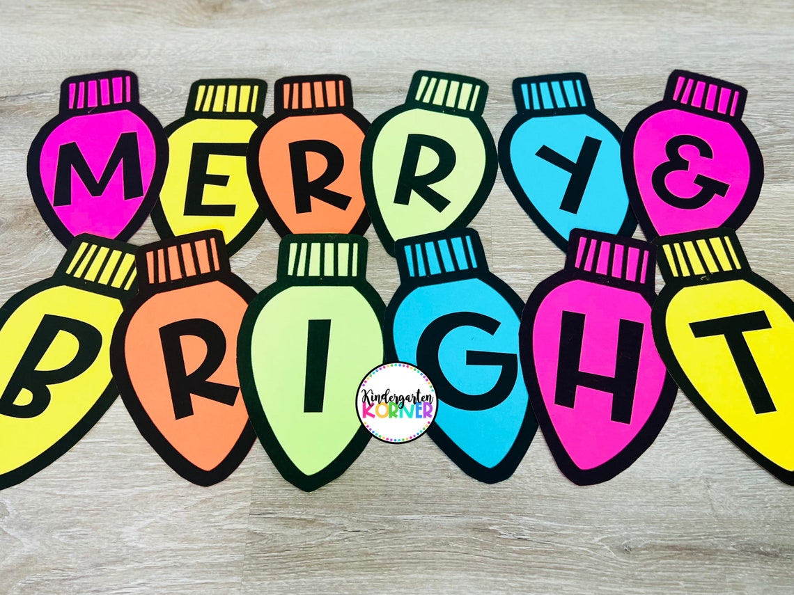 Christmas Lights | Holiday Lights Bulletin Board Letters | Custom ...
