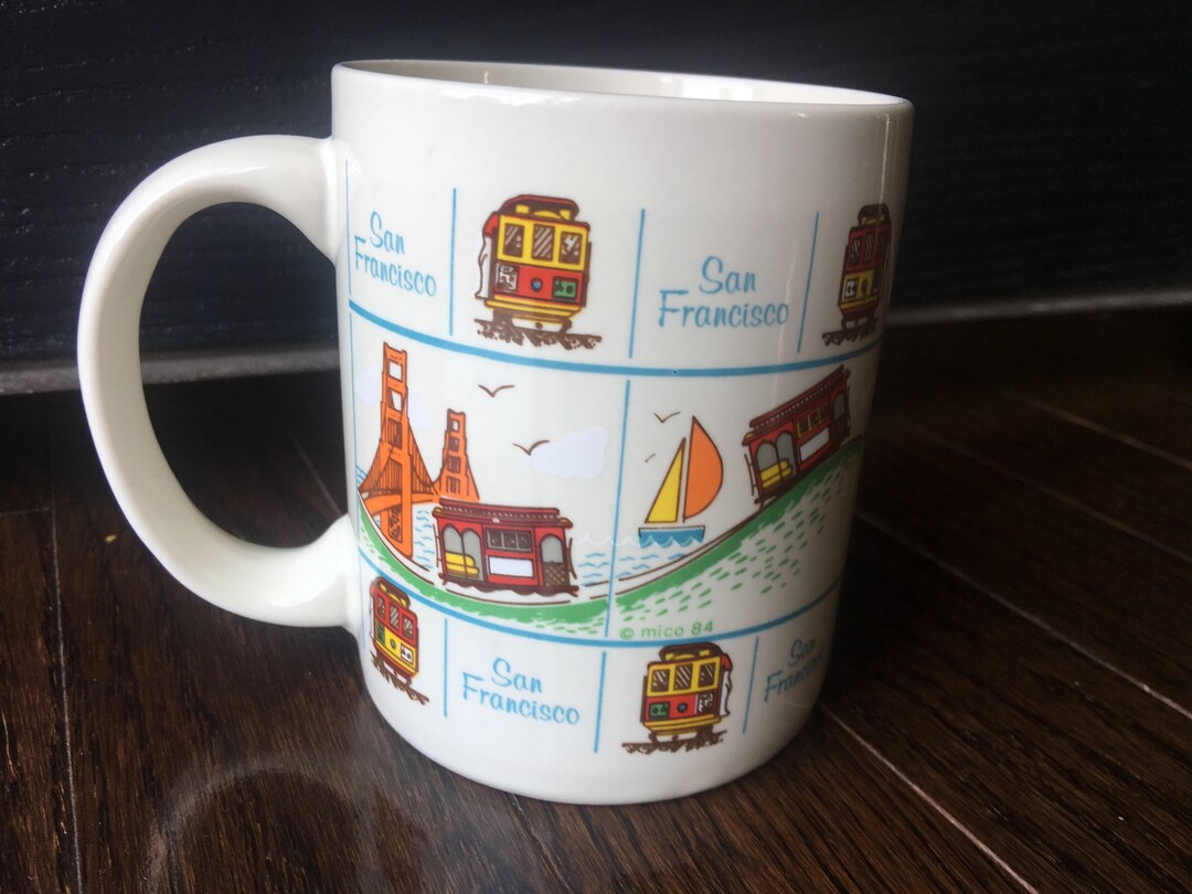 Vintage San Francisco Cable Car Coffee Mug 1984 - Etsy