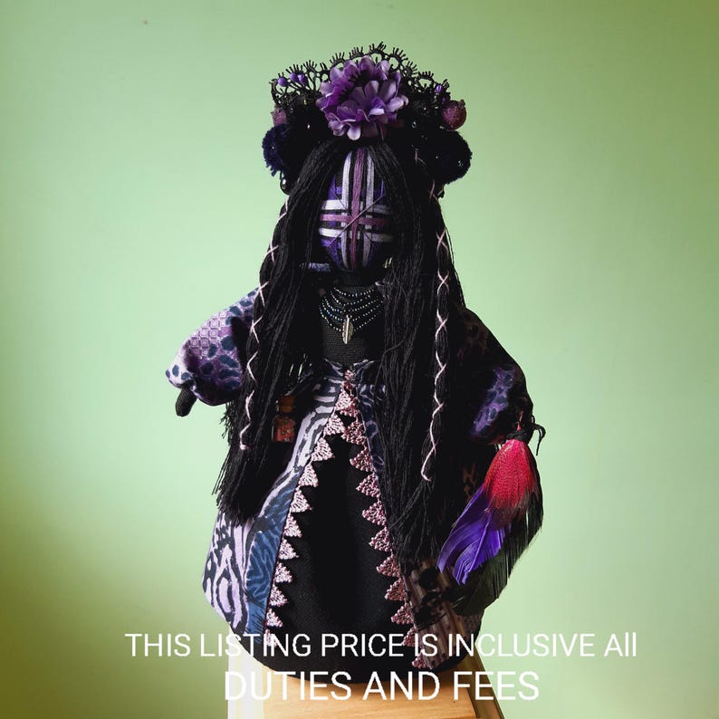 Black Motanka, Pagan Altar Doll, Forest Witch, Spirit Doll, Shaman ...