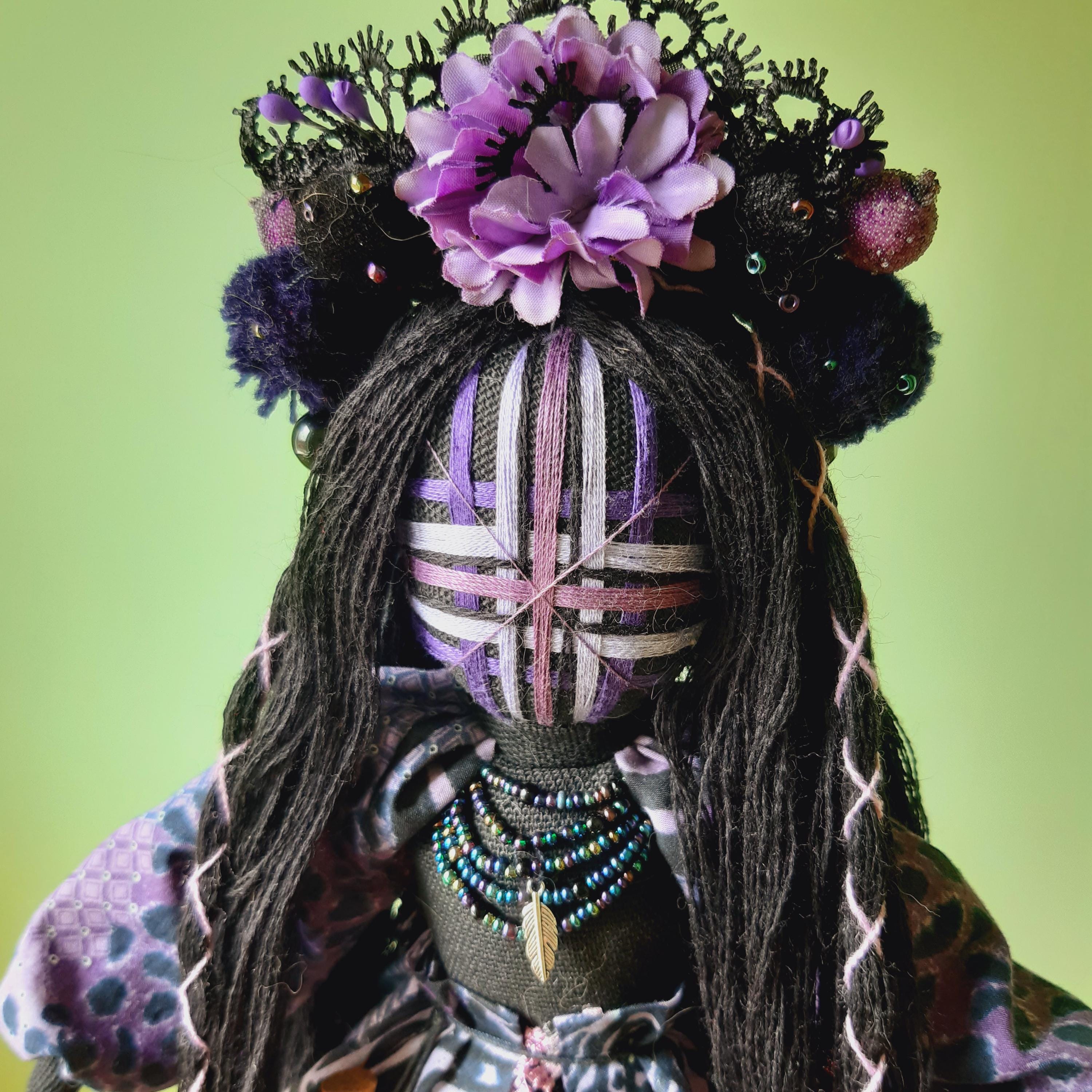 Black Motanka, Pagan Altar Doll, Forest Witch, Spirit Doll, Shaman ...