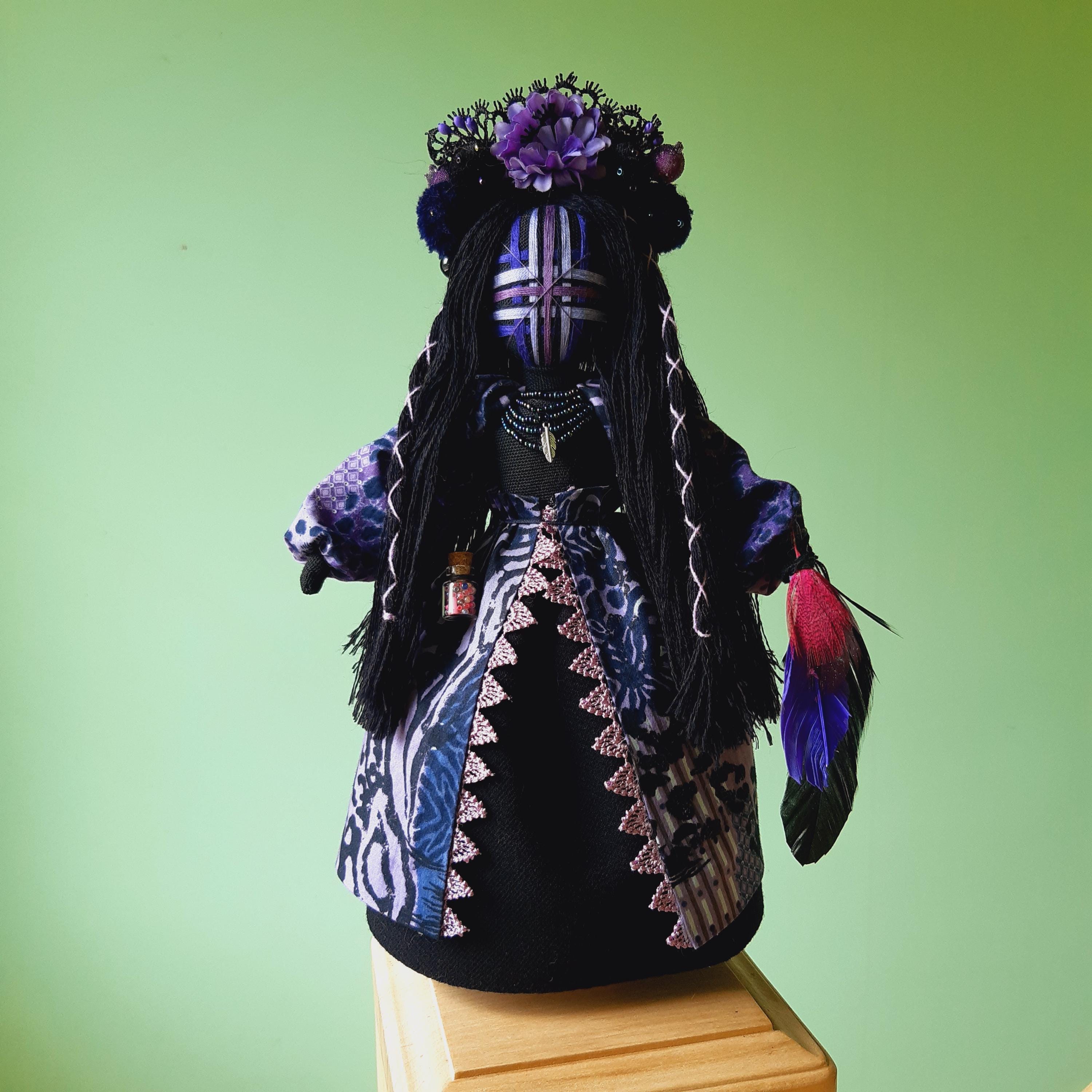 Black Motanka, Pagan Altar Doll, Forest Witch, Spirit Doll, Shaman ...