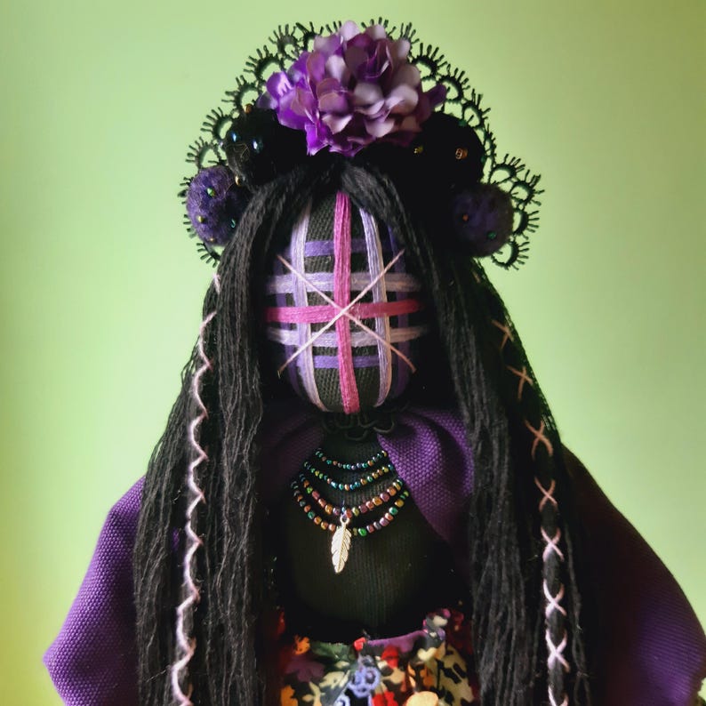 Black Motanka, Pagan Altar Doll, Forest Witch, Spirit Doll, Shaman ...
