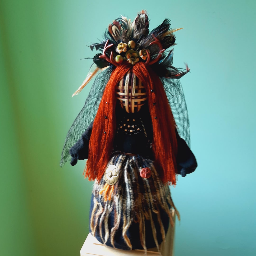 Black Motanka, Pagan Altar Doll, Forest Witch, Spirit Doll, Shamanic ...