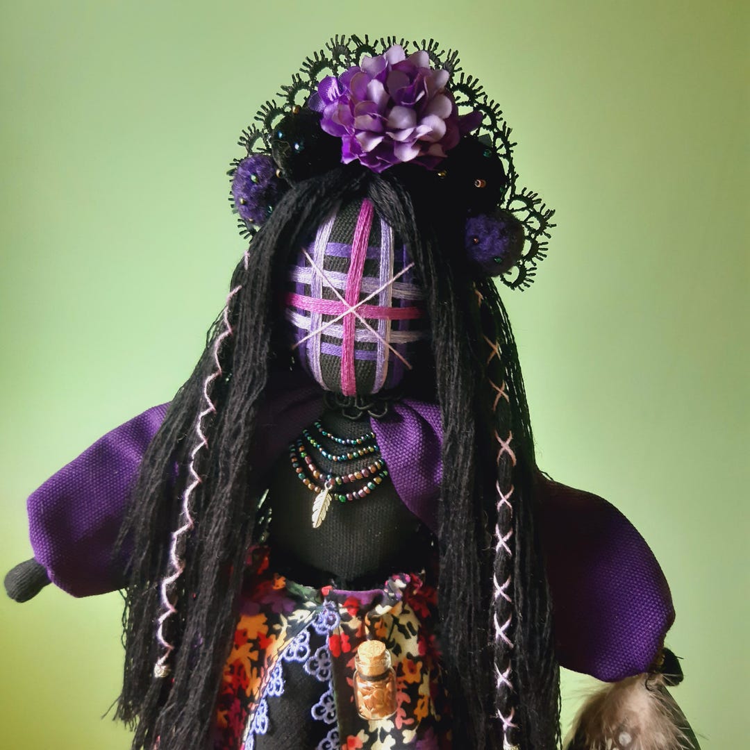 Black Motanka, Pagan Altar Doll, Forest Witch, Spirit Doll, Shaman ...