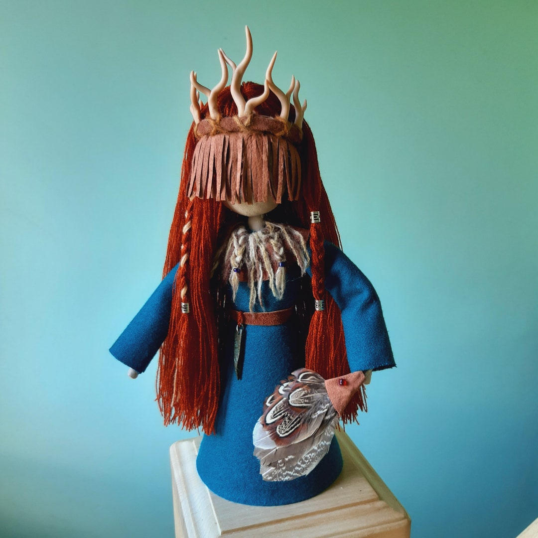 Shamanic Witch With a Ritual Feather Fan, Pagan Altar, Spirit, Talisman ...