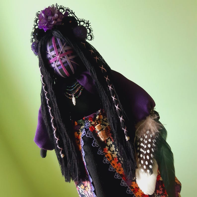 Black Motanka, Pagan Altar Doll, Forest Witch, Spirit Doll, Shaman ...