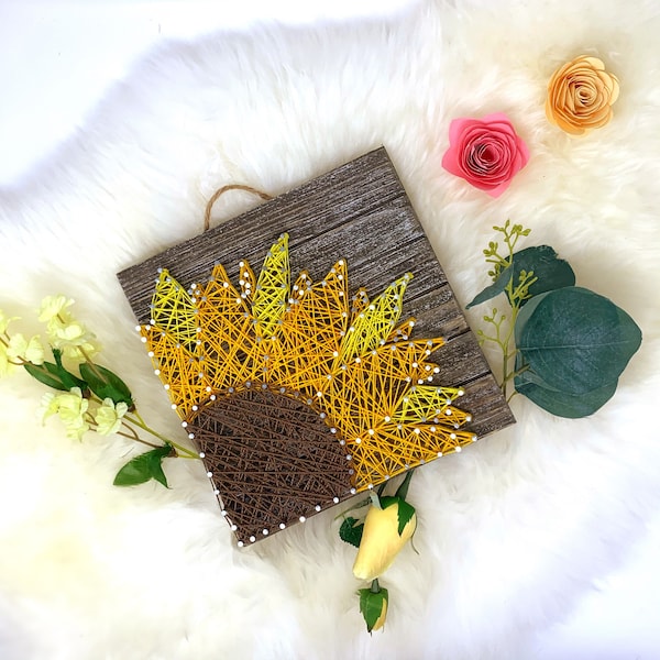 Sunflower String Art - Etsy