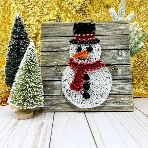 Snowman String Art - Etsy