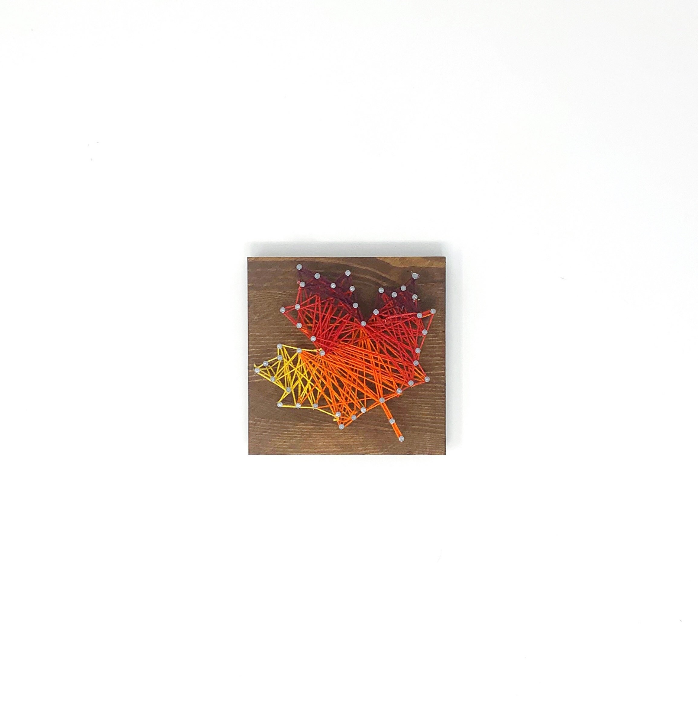 Ombré Fall Leaf String Art Unique Colorful Fall Leaves | Etsy
