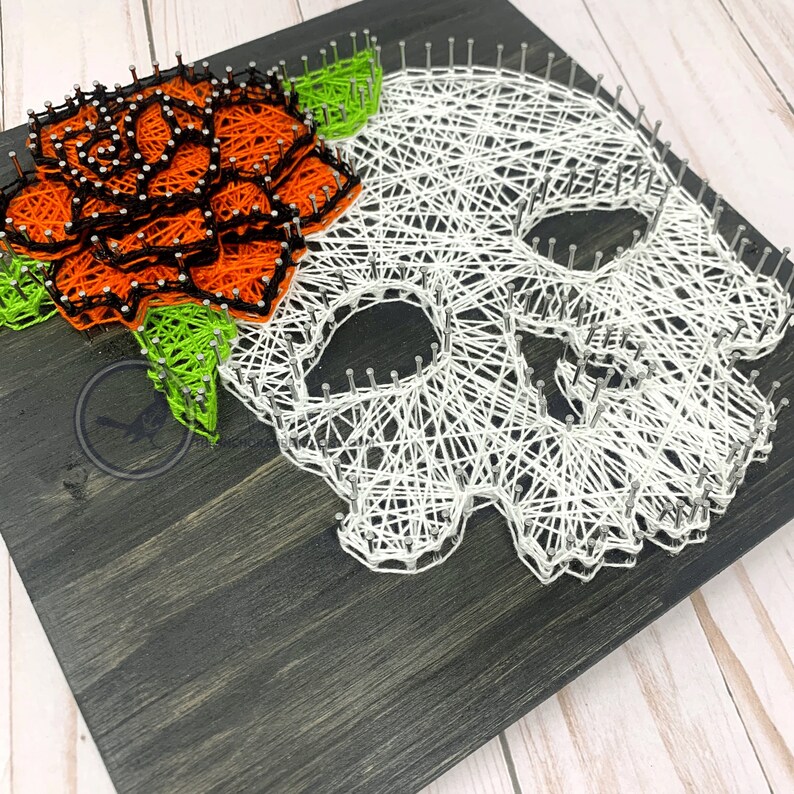 Floral Skull String Art Wall Decor Skull Halloween Decor - Etsy