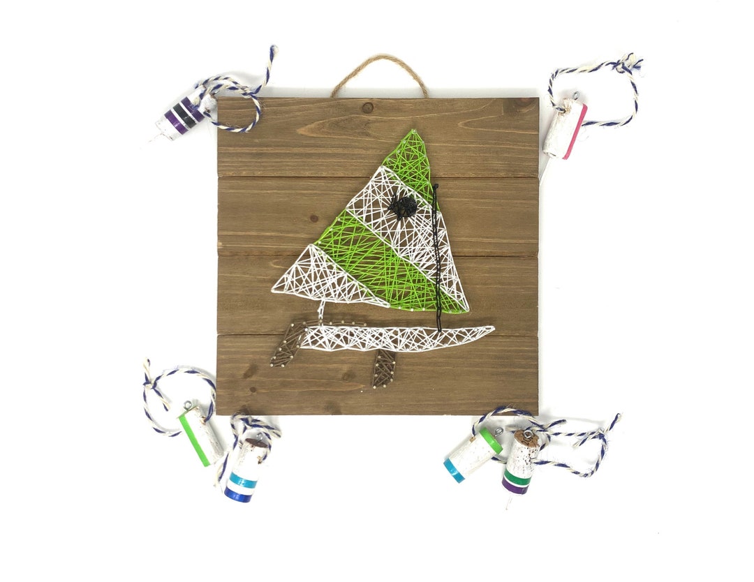 Sailboat String Art | Nautical Wall Art, Lake House Home Decor, Sailing ...