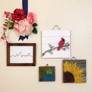 Cardinal String Art | Cardinal on a Branch Winter Wall Art, in Memory ...