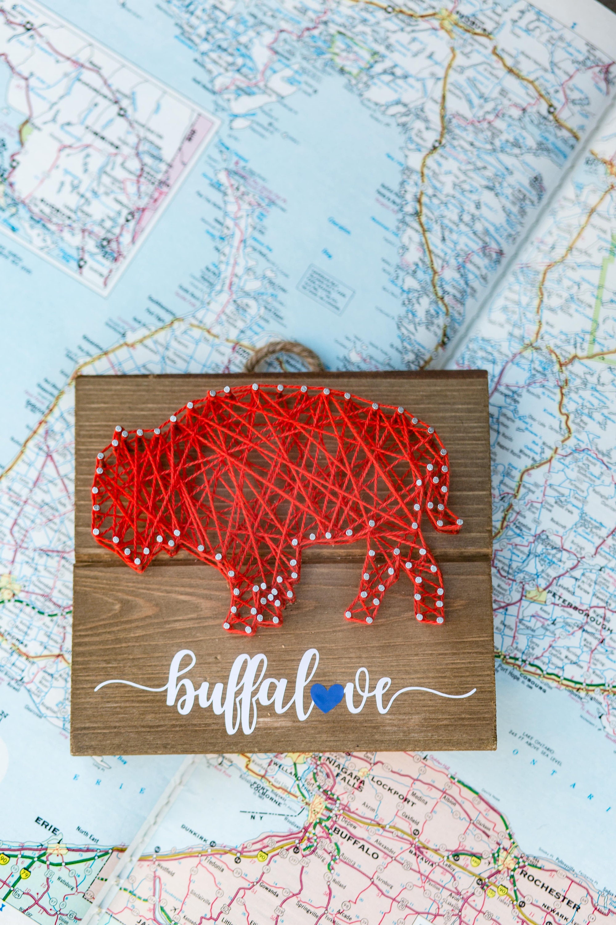 Buffalove String Art | Buffalo NY Wall Art, Buffalo Sports Gift ...