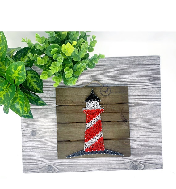 Lighthouse String Art Nautical Theme Home Decor Beach House - Etsy