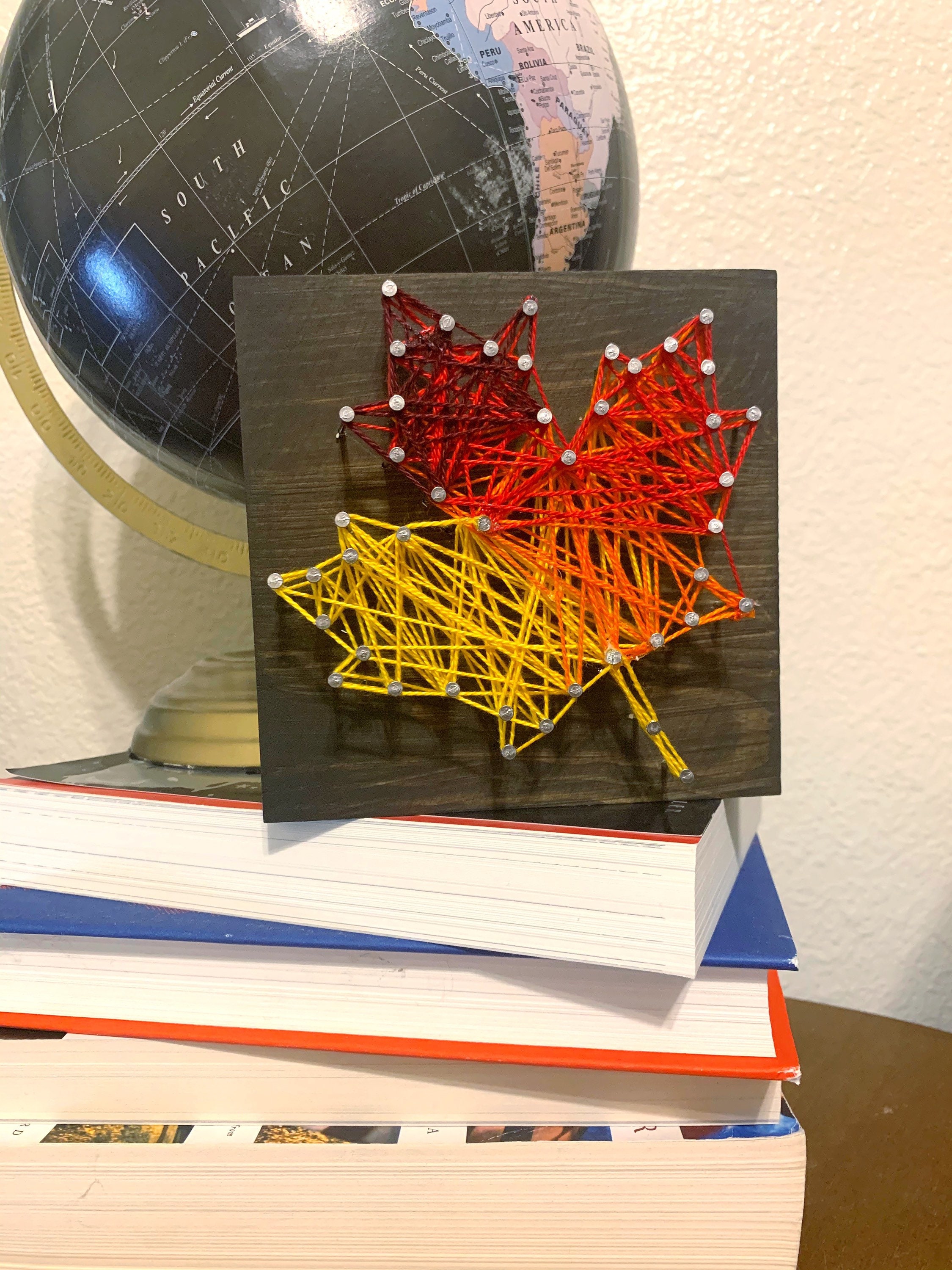 Ombré Fall Leaf String Art Unique Colorful Fall Leaves | Etsy