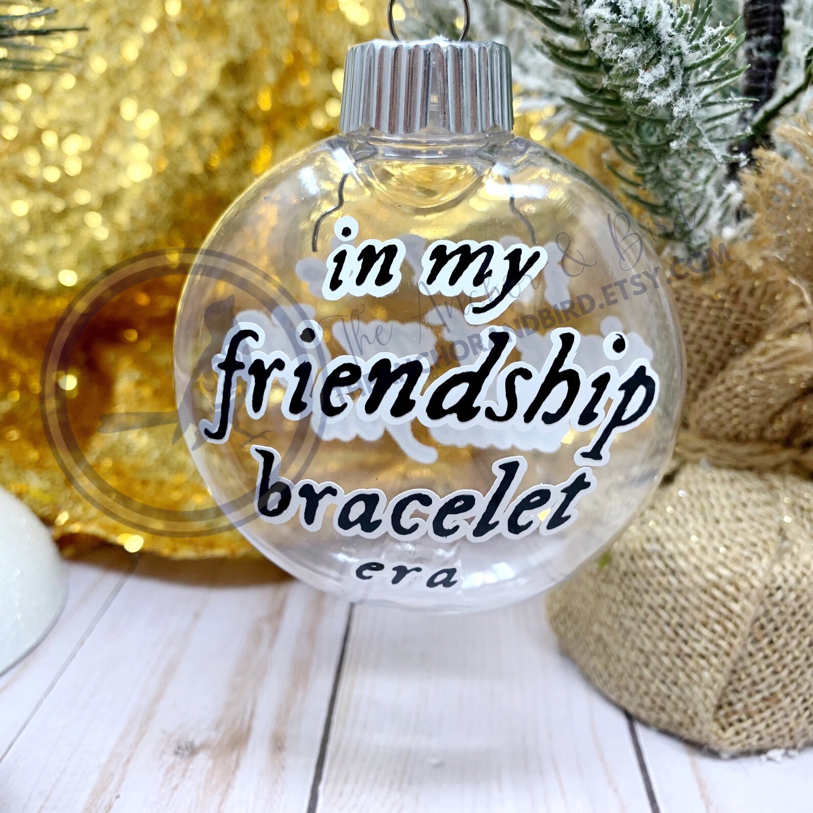 In My Friendship Bracelet Era Ornament | Fillable Plastic Disc Ornament ...