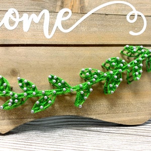 Welcome Sign With Laurel String Art | Wood Plaque Welcome Sign, Rustic ...