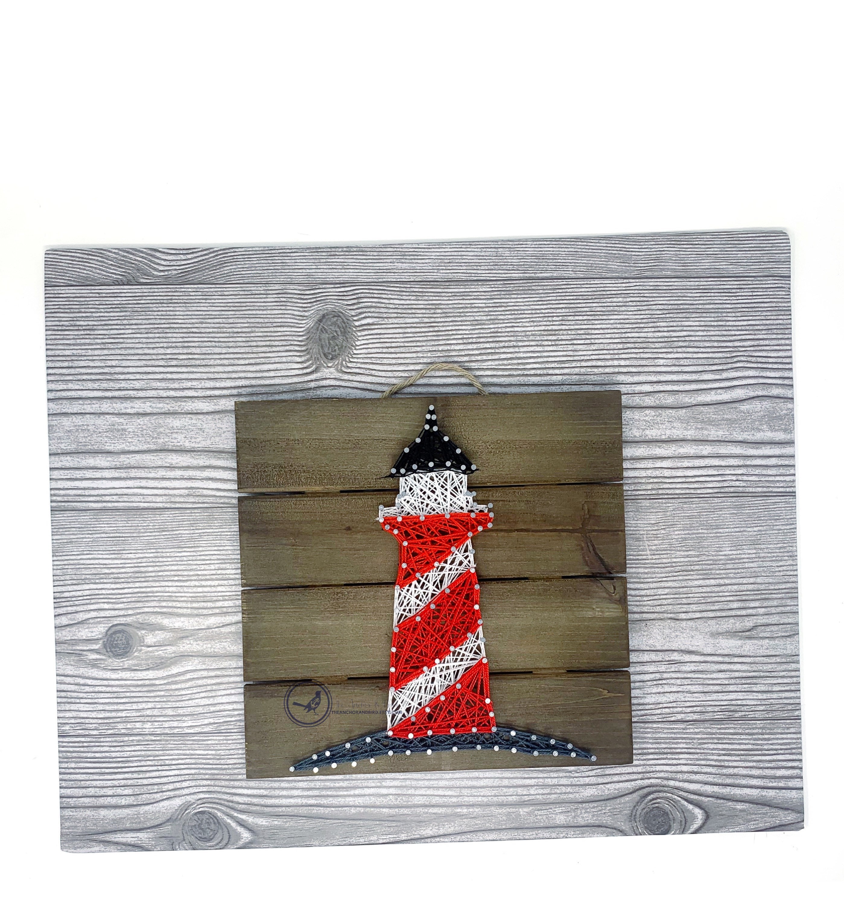 Lighthouse String Art Nautical Theme Home Decor Beach House - Etsy