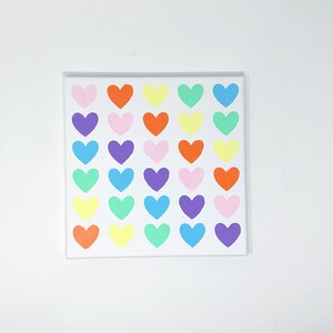 Pastel Candy Hearts Rainbow Painting | Multicolored Rainbow Hearts ...