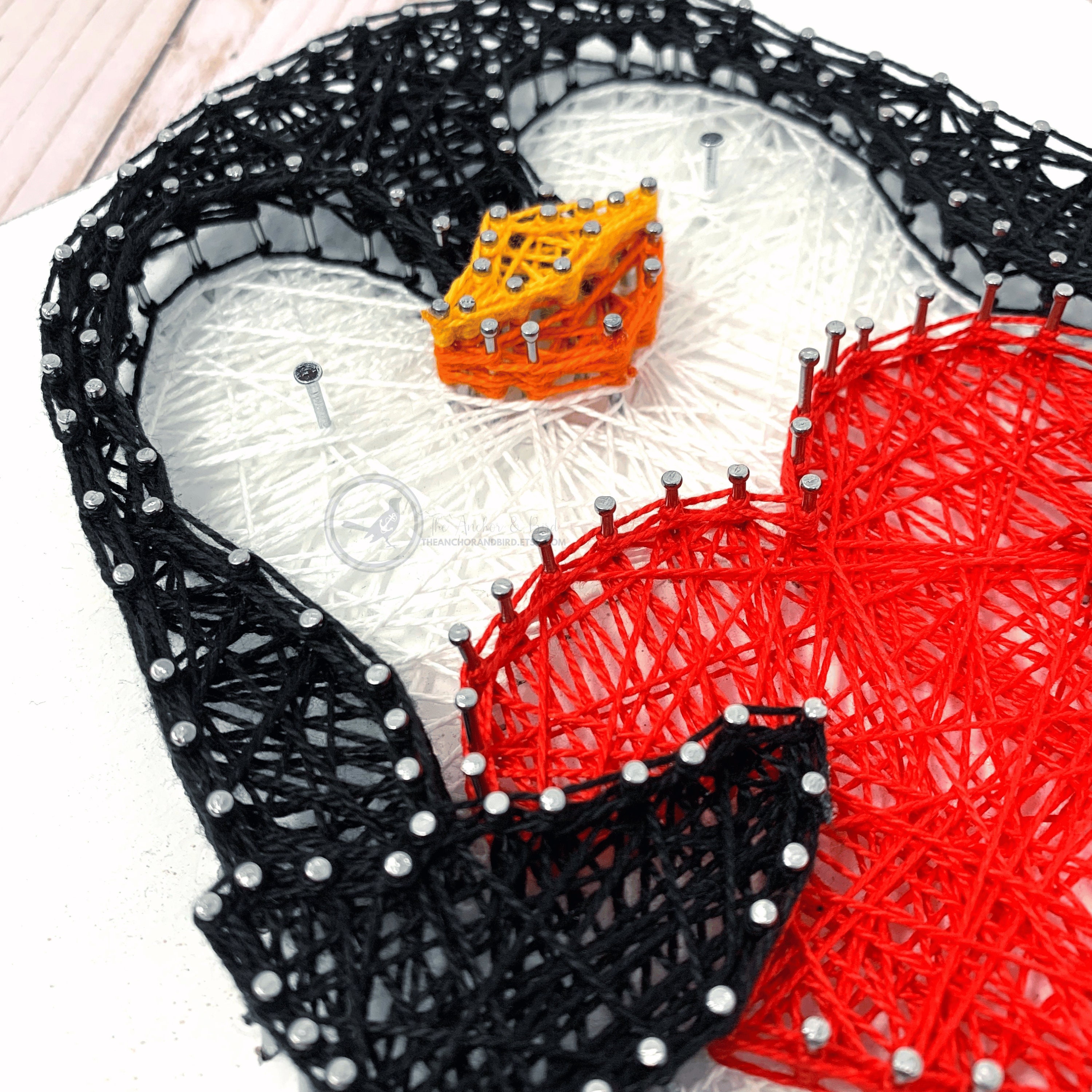 Penguin With Heart String Art | Cute Penguin Wall Art, Valentines Day ...