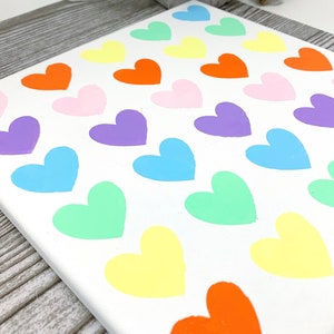Pastel Candy Hearts Rainbow Painting | Multicolored Rainbow Hearts ...