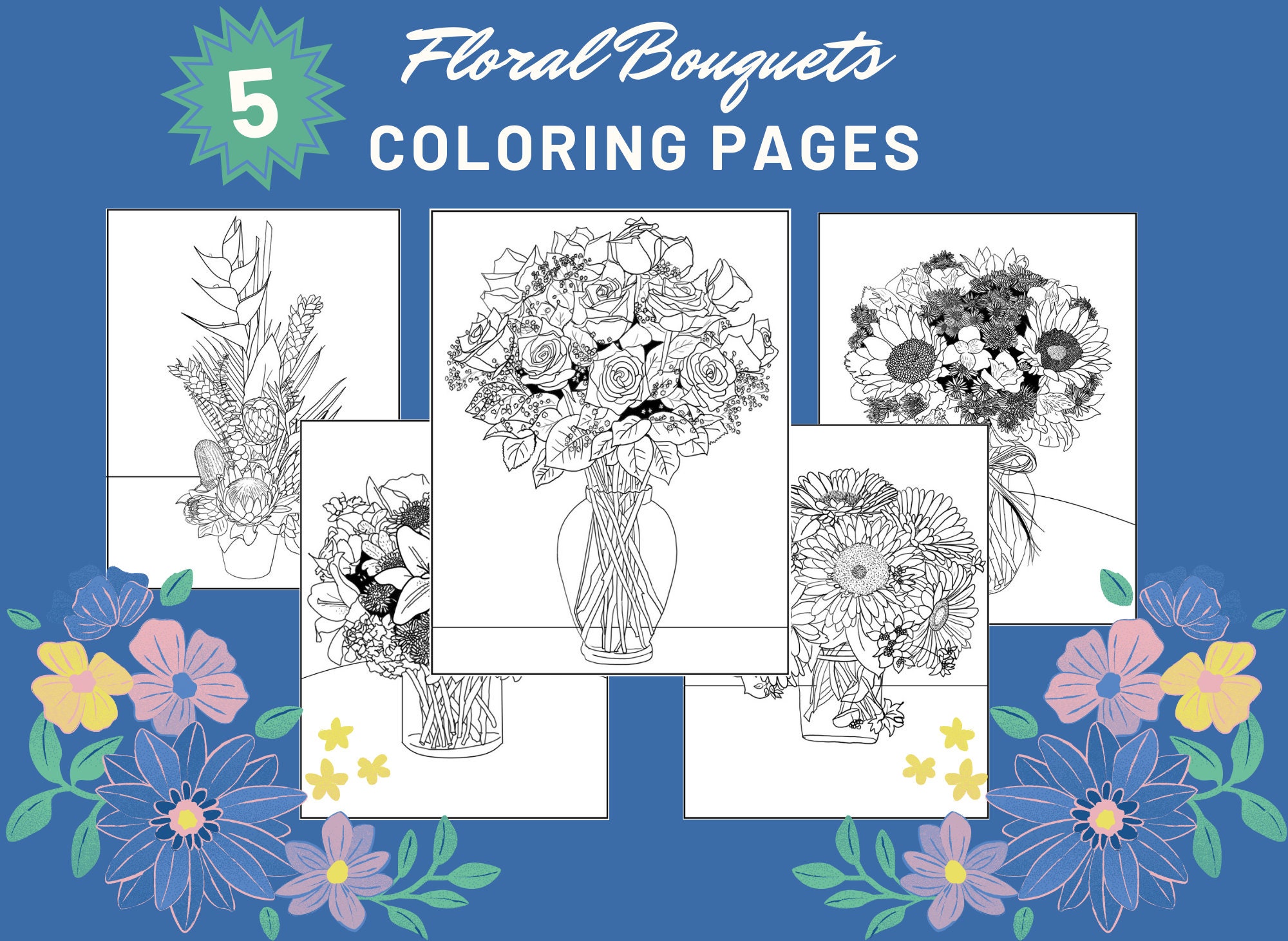 Tropical Flower Coloring Pages Printable