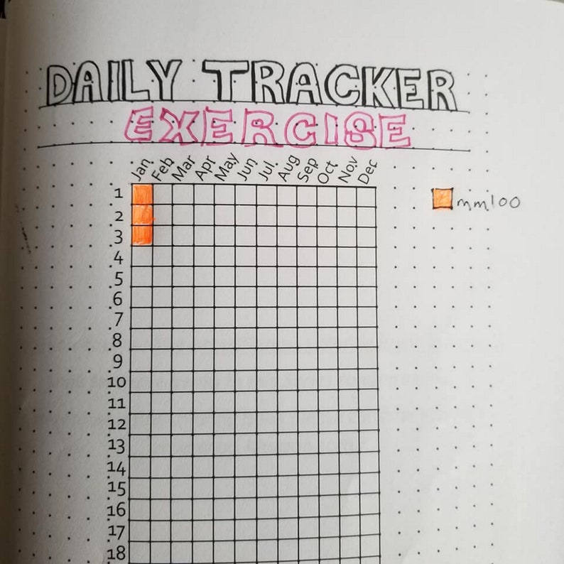 Daily Habit Tracker Fitness, Sleep, Mood, Exercise, Journal Page ...