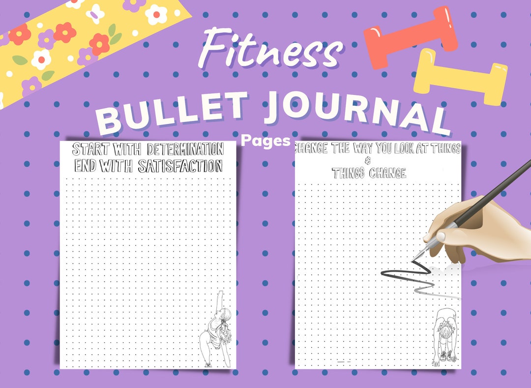 Fitness Tracker, Bullet Journal, Fitness Planner, Dot Grid Page ...