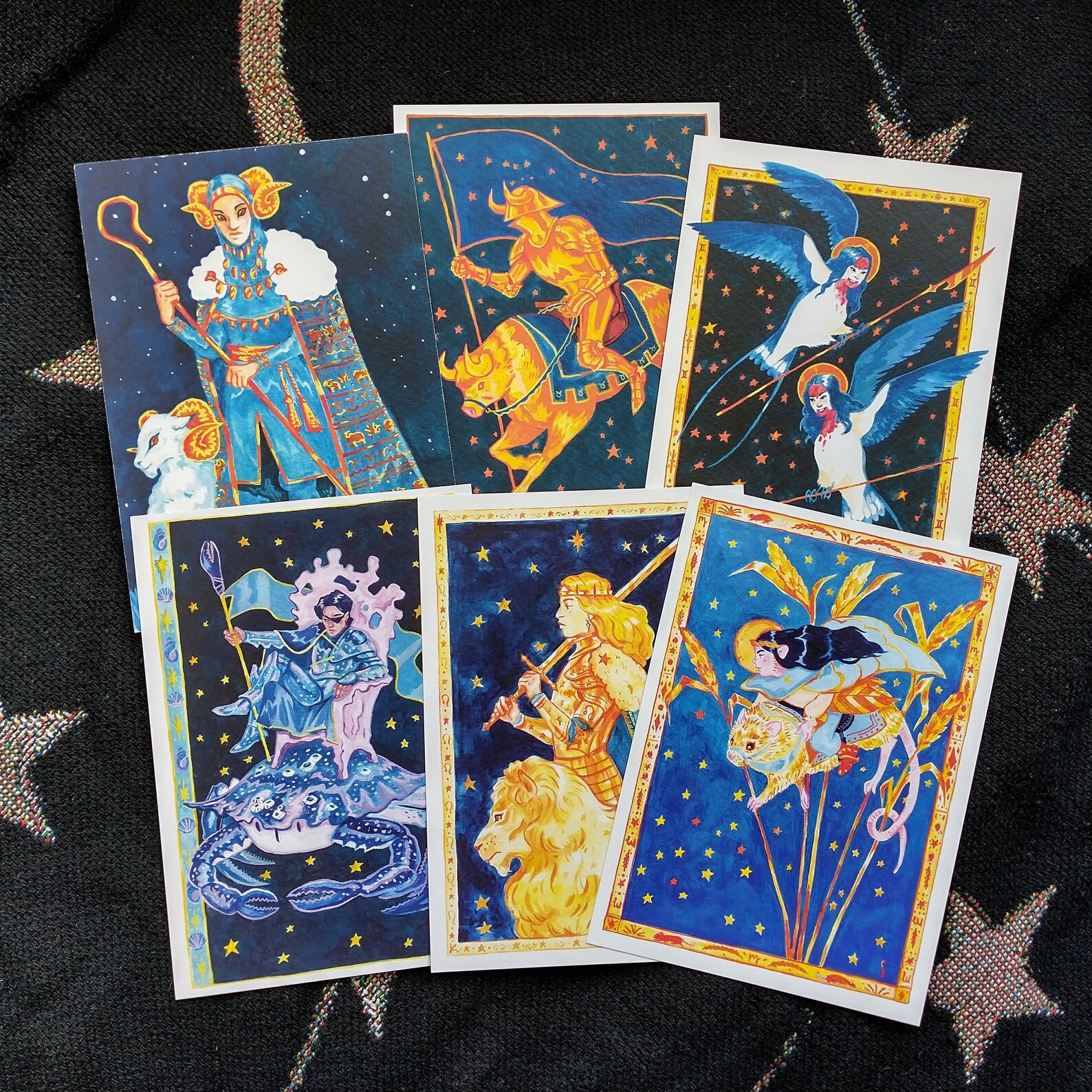 Zodiac Postcards - Etsy