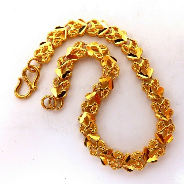 24 Karat Gold Bracelet - Etsy