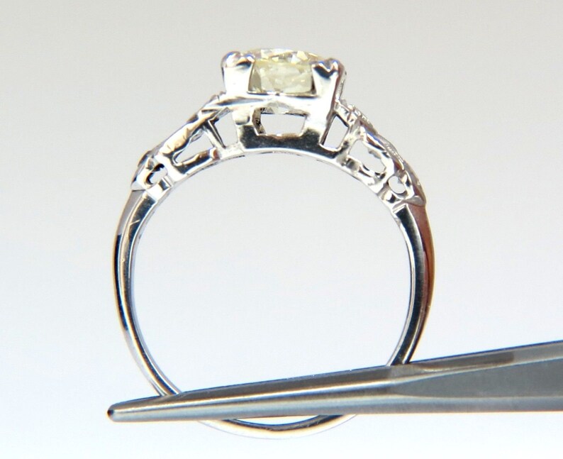 1.33ct Vintage Class Old Mine Cut Natural Diamond Engagement Ring ...