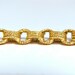 Wide Crossing Wreath Chain Link Bracelet 14kt Bright Cut Links - Etsy