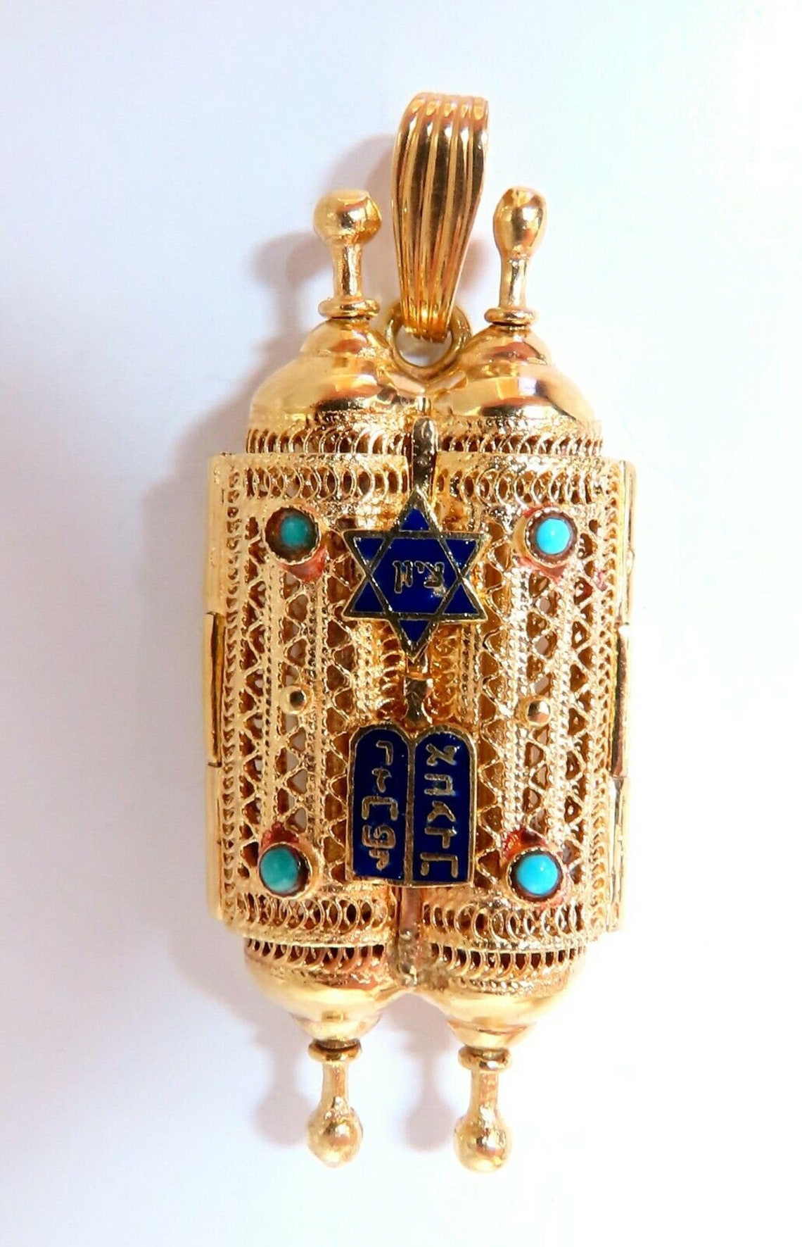 Intricate Vintage Torah Pendant Charm Functional Doors 3D - Etsy