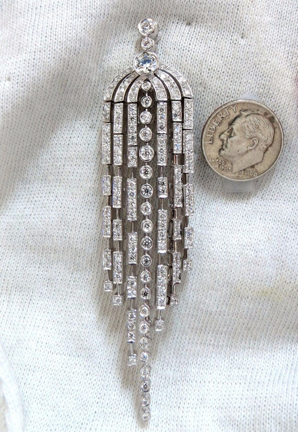 5.10ct Natural Round Diamonds Dangle 6 Arch Chandelier Diamond - Etsy