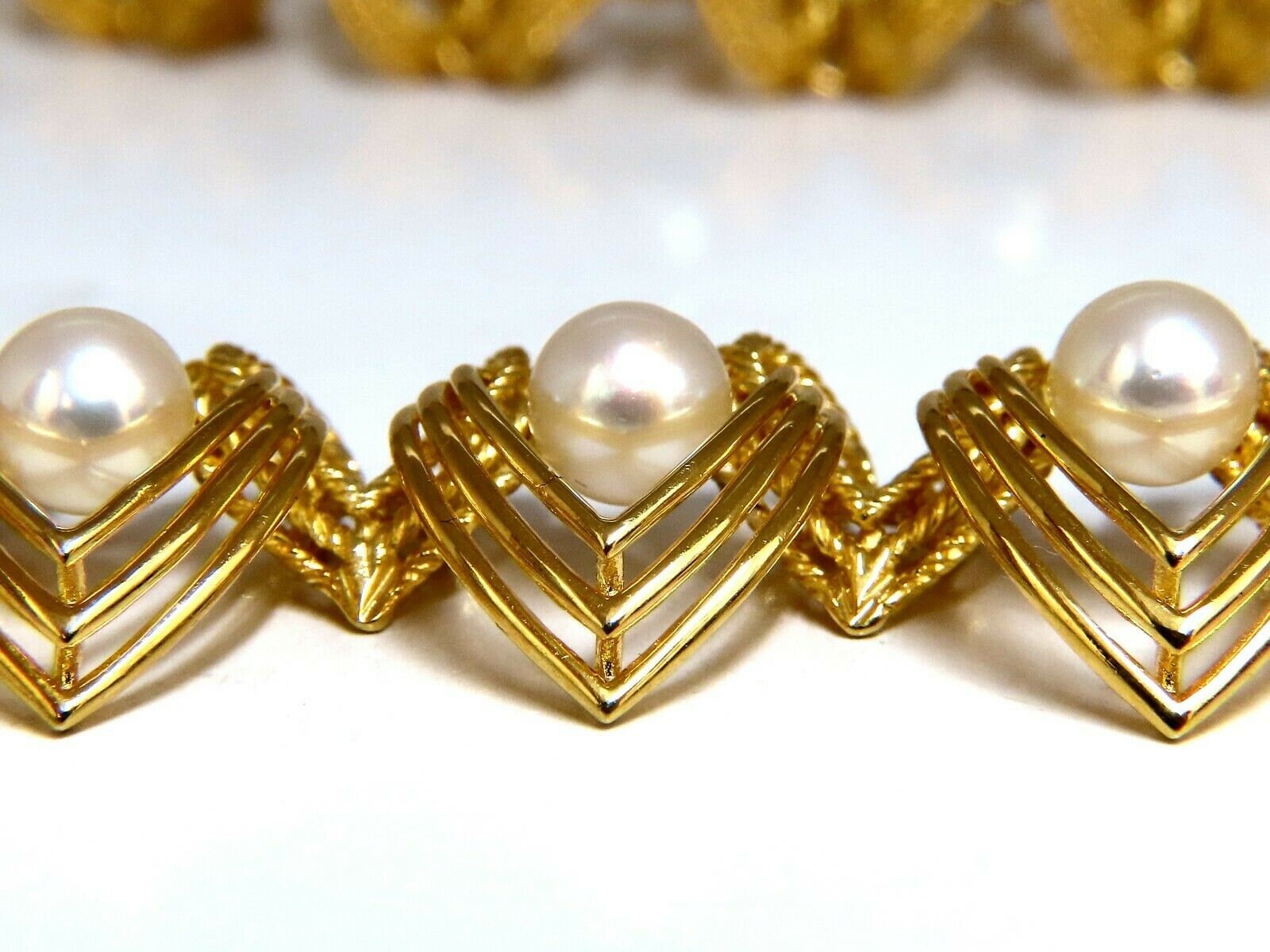 6.3mm Natural Japanese Akoya Pearls Necklace 18 Karat Two Tier - Etsy