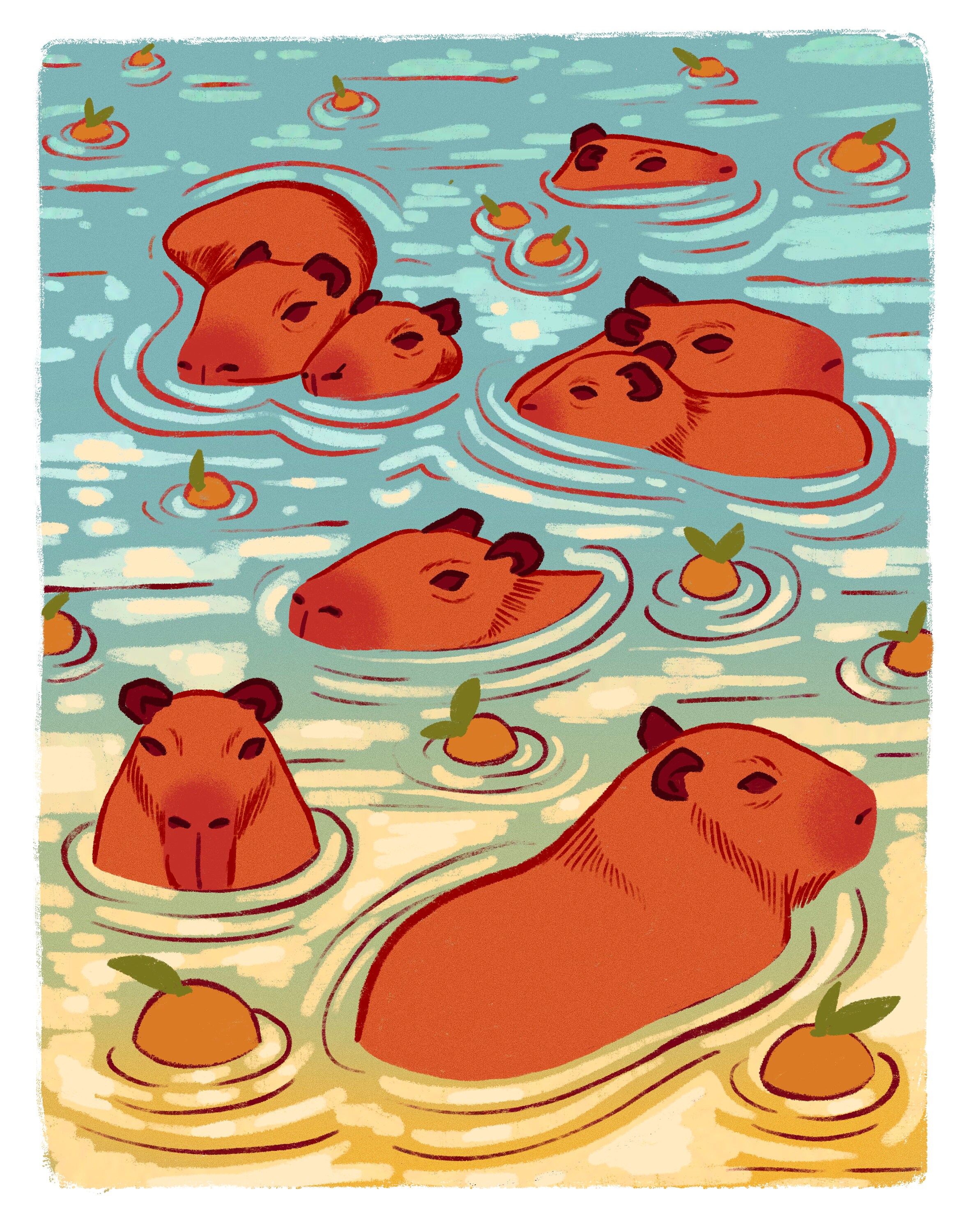 Capybara Print - Etsy