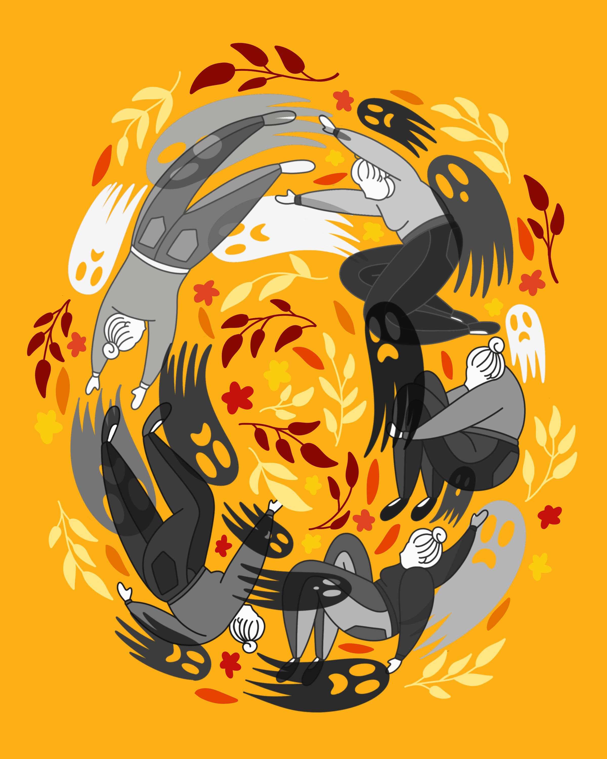 Digital Prints Prints Ghoul Friends Digital Art Printable Instant ...