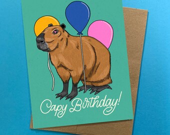 Cappy Birthday,capybara Party,capybara Cake Toppe,capybara Cupcake ...