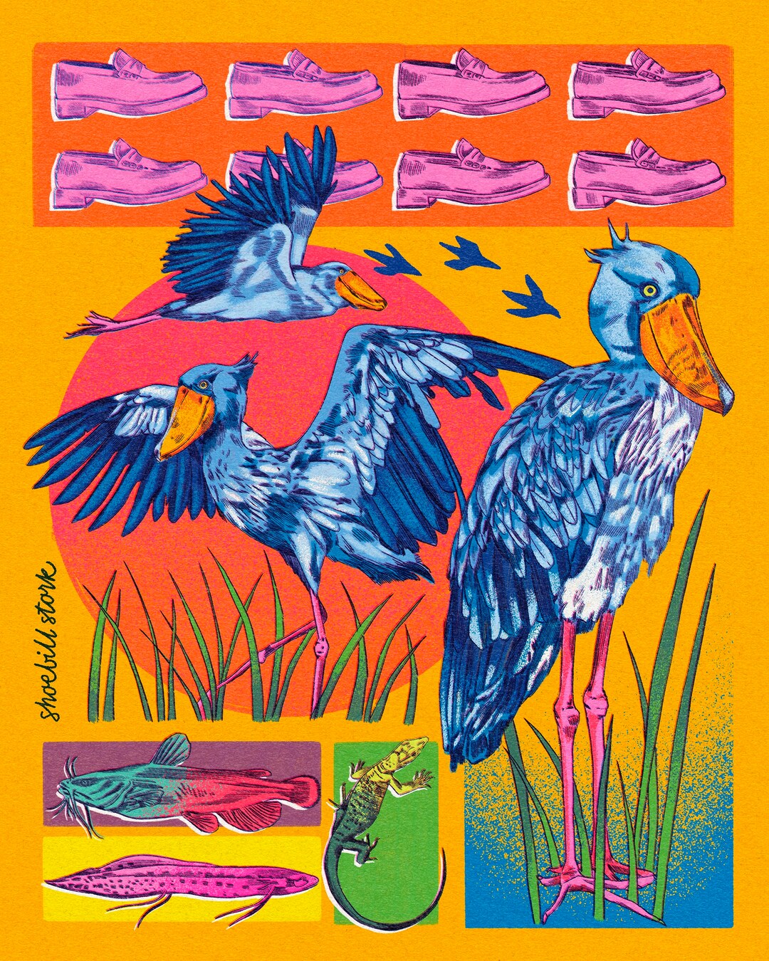 Shoebill Stork Print - Etsy