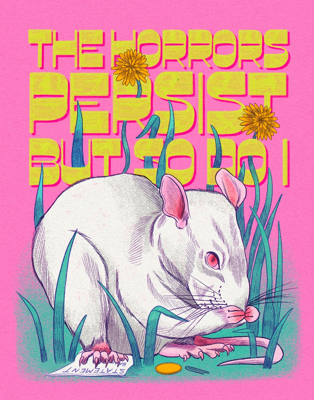 Rat Print (pink Colorway) - Etsy