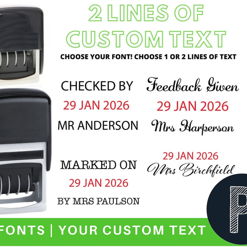 Personalized Date Stamps - Etsy