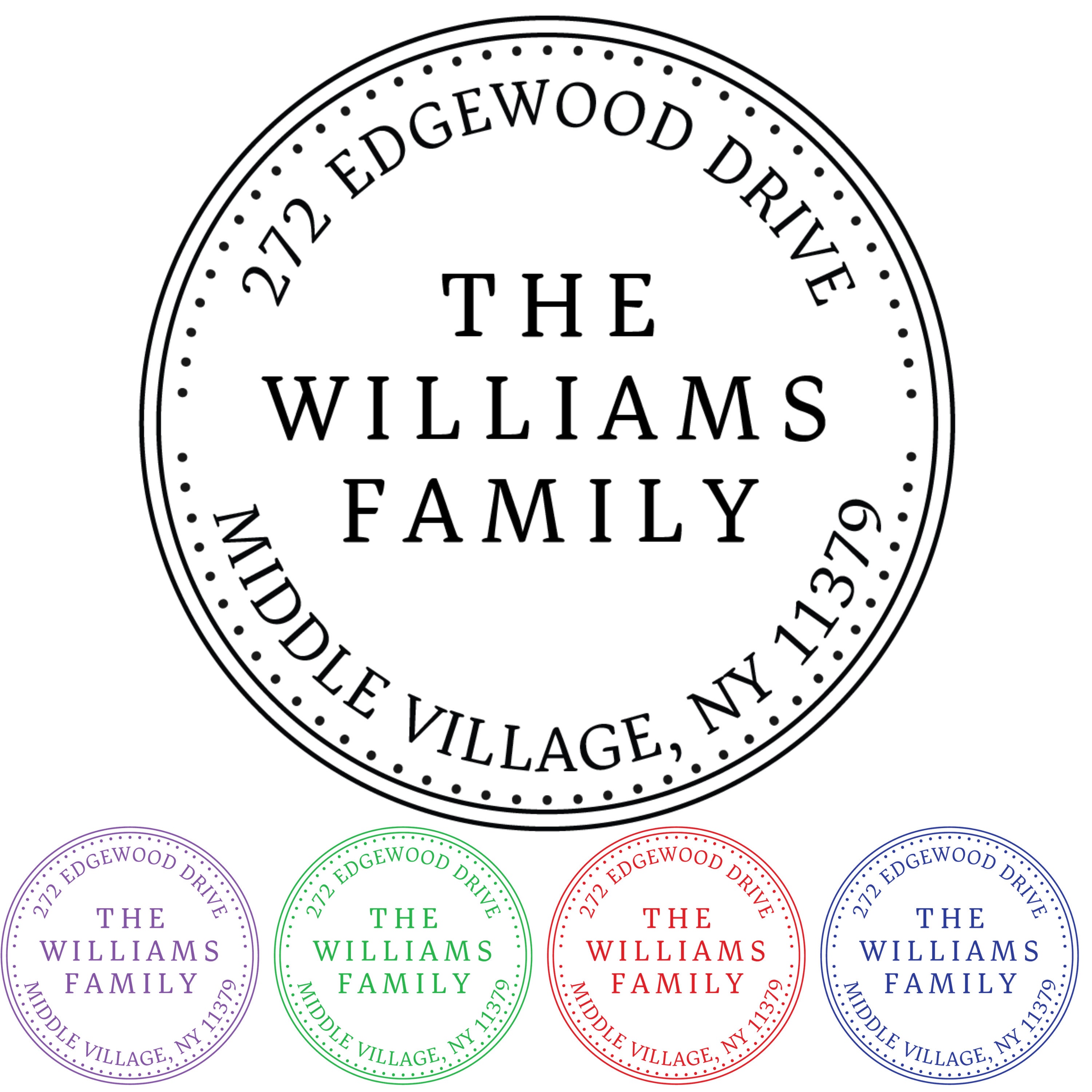 Custom Address Stamp Self-inking Round Monogram Address - Etsy