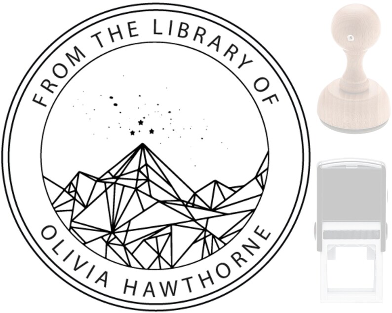 LIBRARY STAMP Library of Stamp Custom Library Stamp Book | Etsy