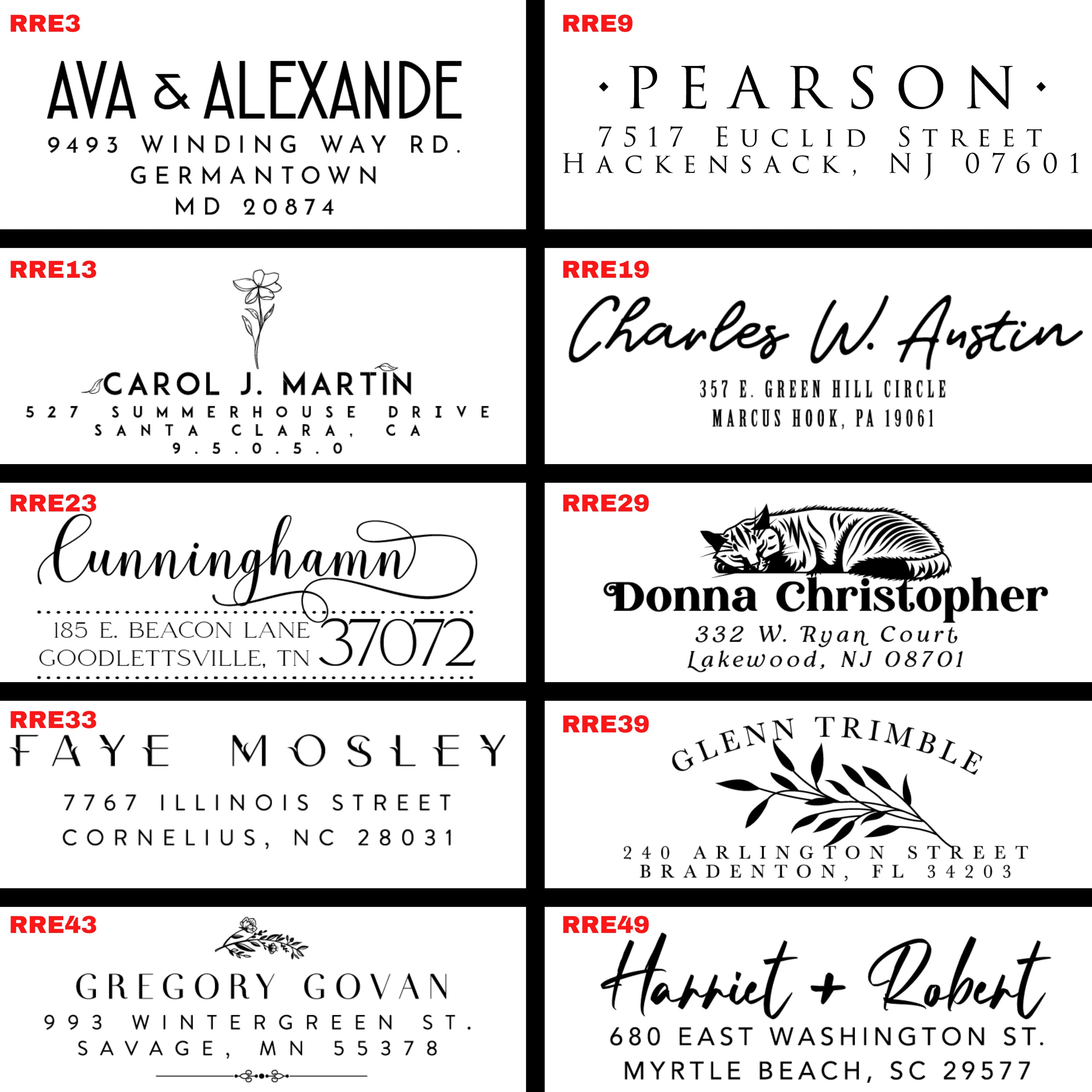 Address Stamps | Personalized Return Address Stamp | Custom Gift ...