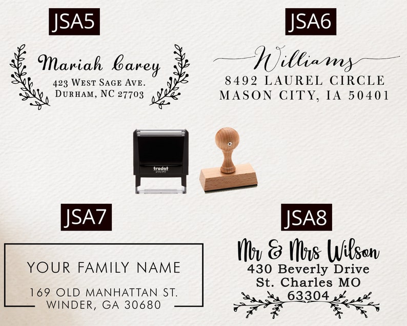 Custom Address Stamp, Self-inking Stamp, Personalized Return Address ...