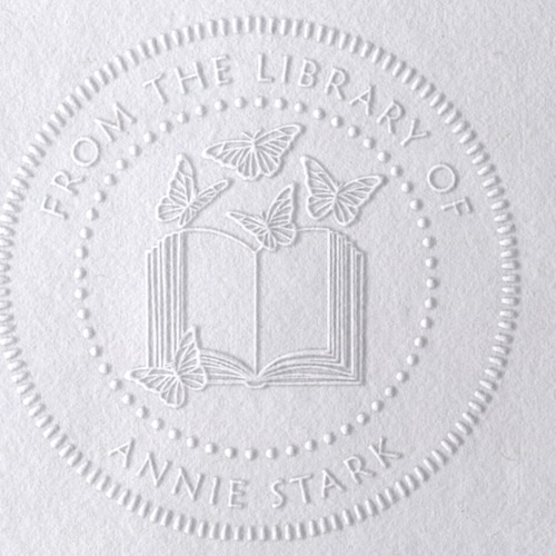 Custom BUTTERFLY Book Embosser Monogram Book Stamp Embosser - Etsy