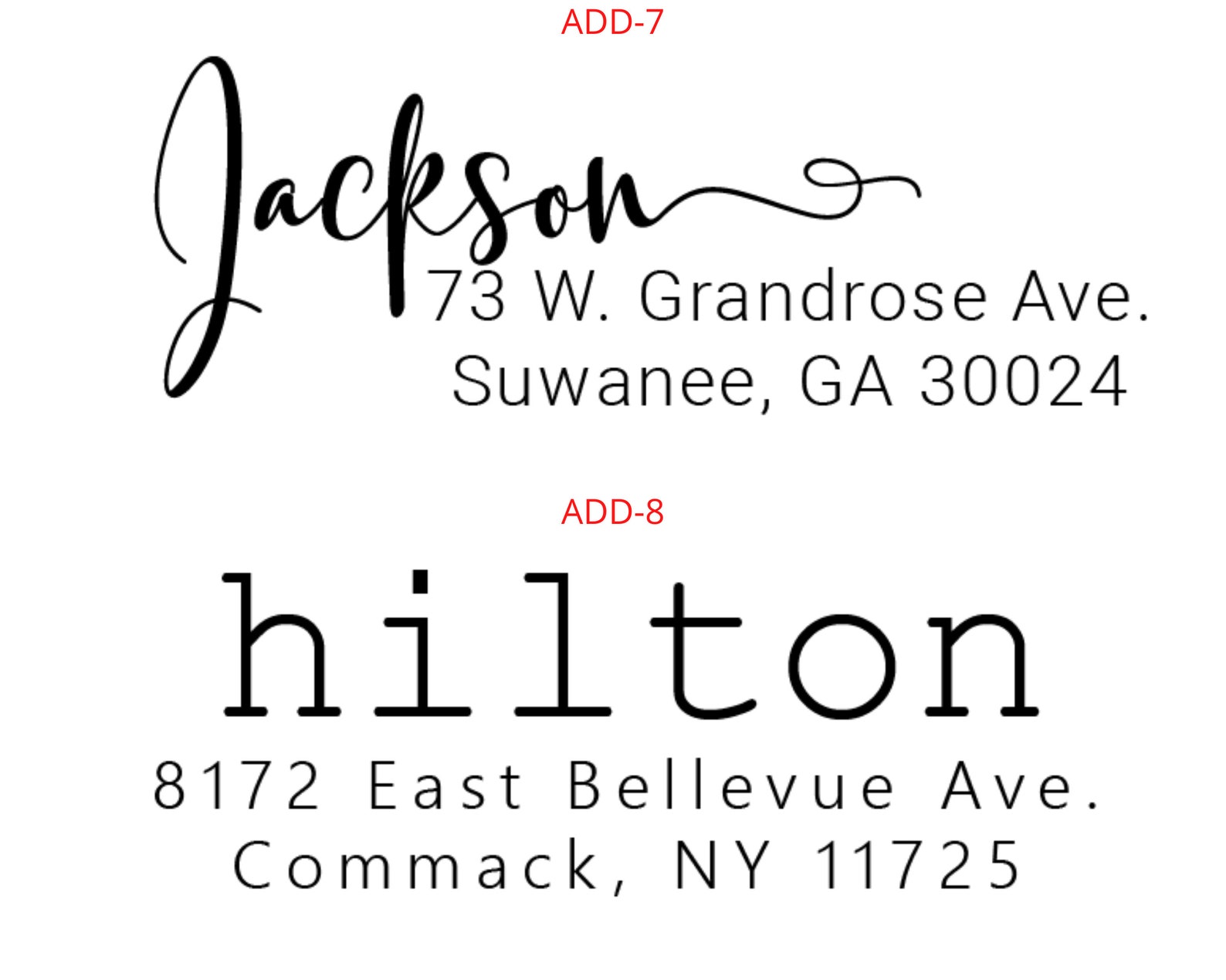 Custom Address Stamp Return Address Stamp 12 Designs to - Etsy