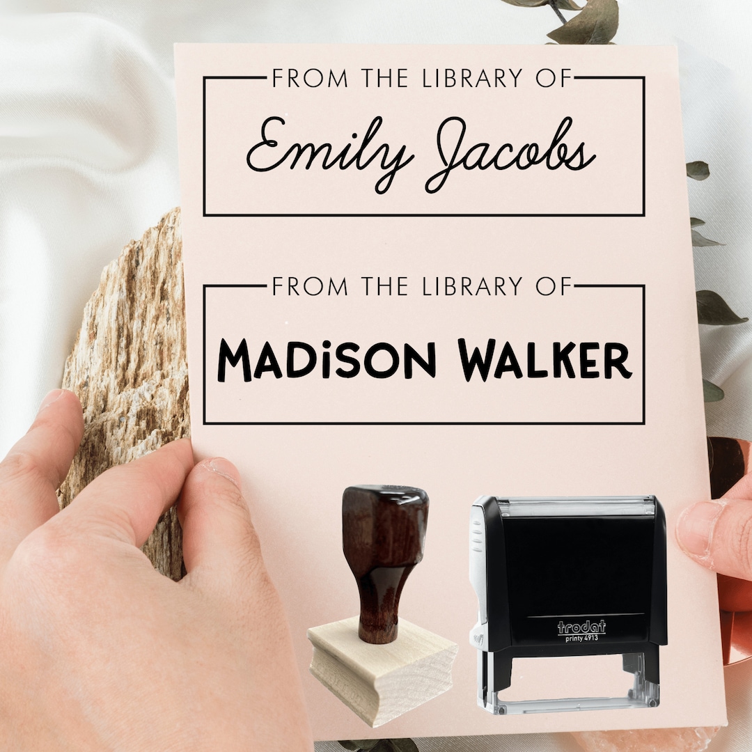 LIBRARY STAMP, BOOK Stamp, Custom Library Stamp, Library of Stamp, This ...