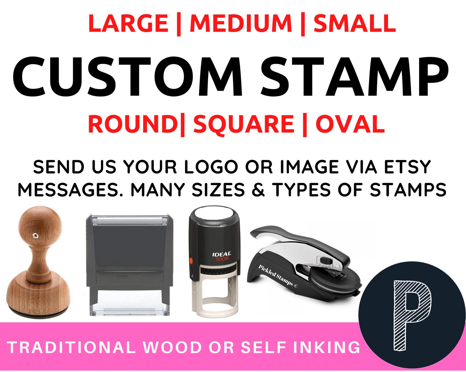 Logo Stamp Embosser Custom Stamp or Embosser Rubber Logo Handstamp ...